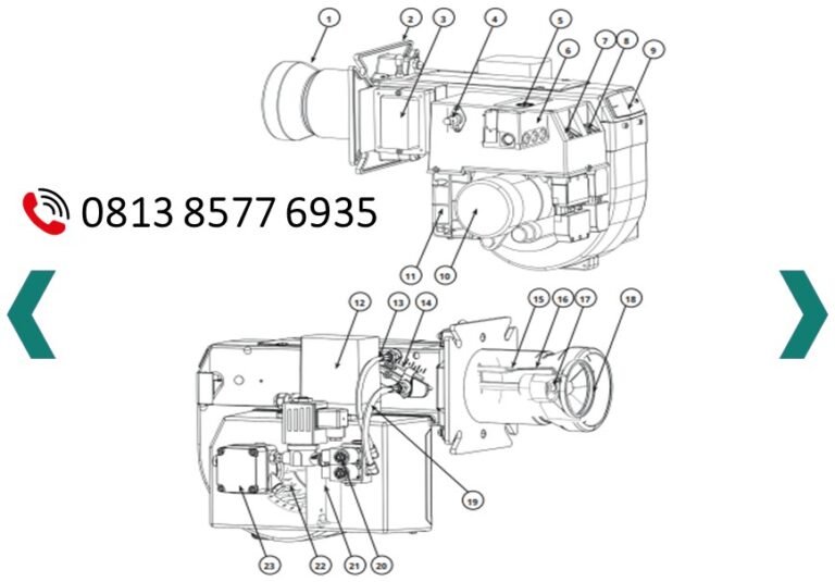 LIGHT OIL BURNER BENTONE B 40 A2-2H MADE IN SWEDEN